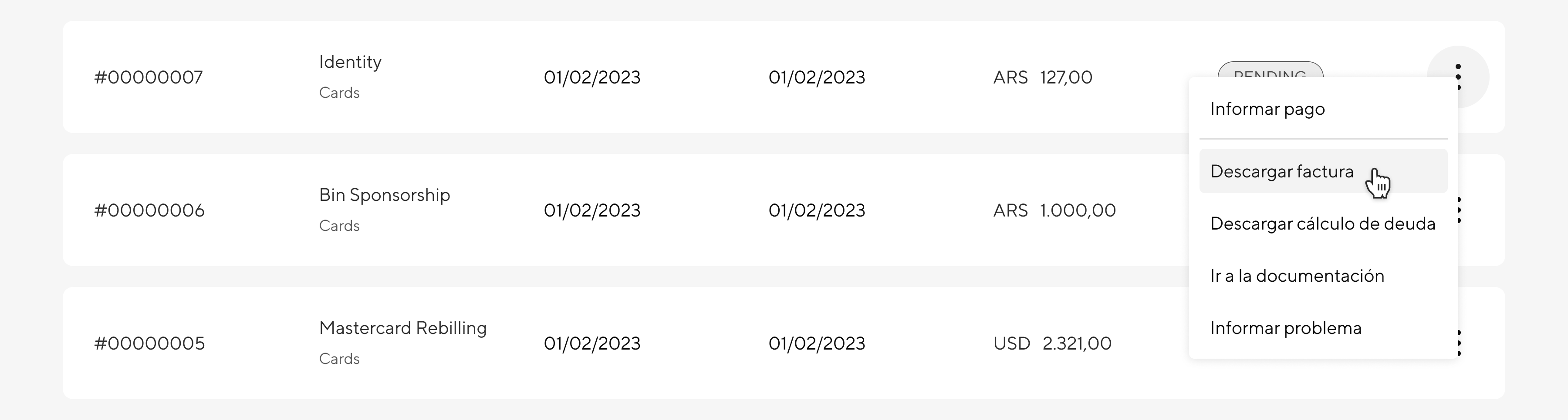 Dashboard | Pomelo Docs